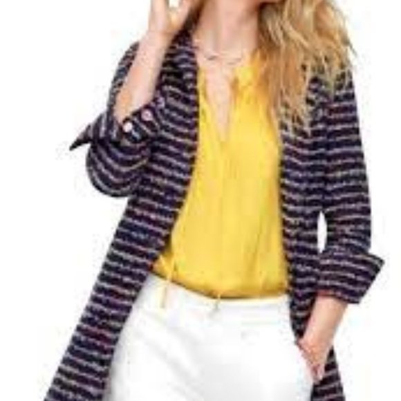 CAbi | Jackets & Coats | Cabi 566 Headline Topper Coat Tweed Floral 8 ...